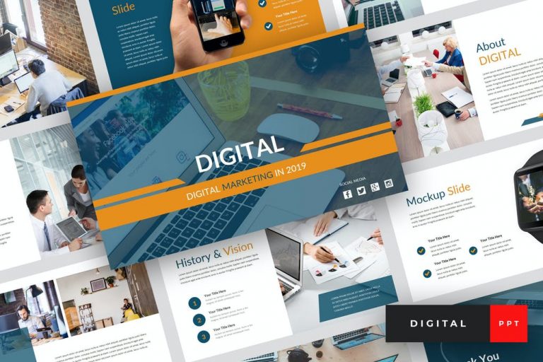 20+ Editable Digital Marketing PowerPoint Templates | SlidesGobo
